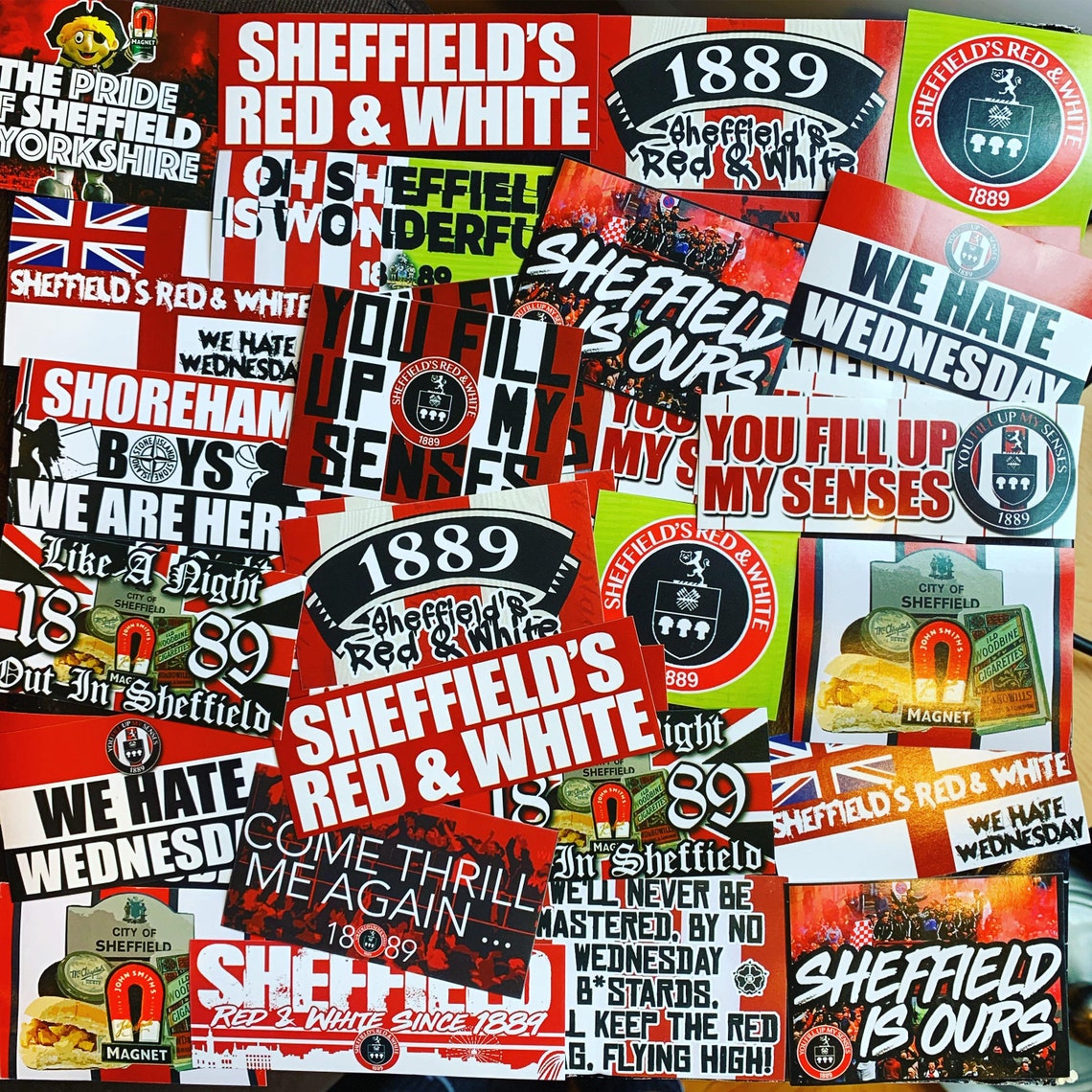 100 X Sheffield United Stickers Based on Fans Bramall Lane - Etsy