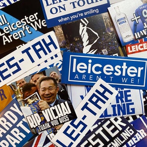 100 X Leicester City Stickers LCFC Foxes Based on Ultras Poster Badge ...