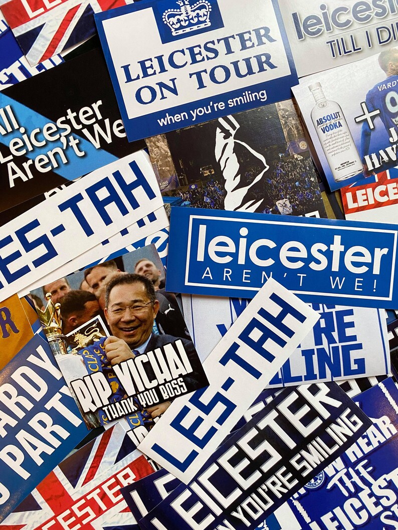 100 X Leicester City Stickers LCFC Foxes Based on Ultras Poster Badge ...