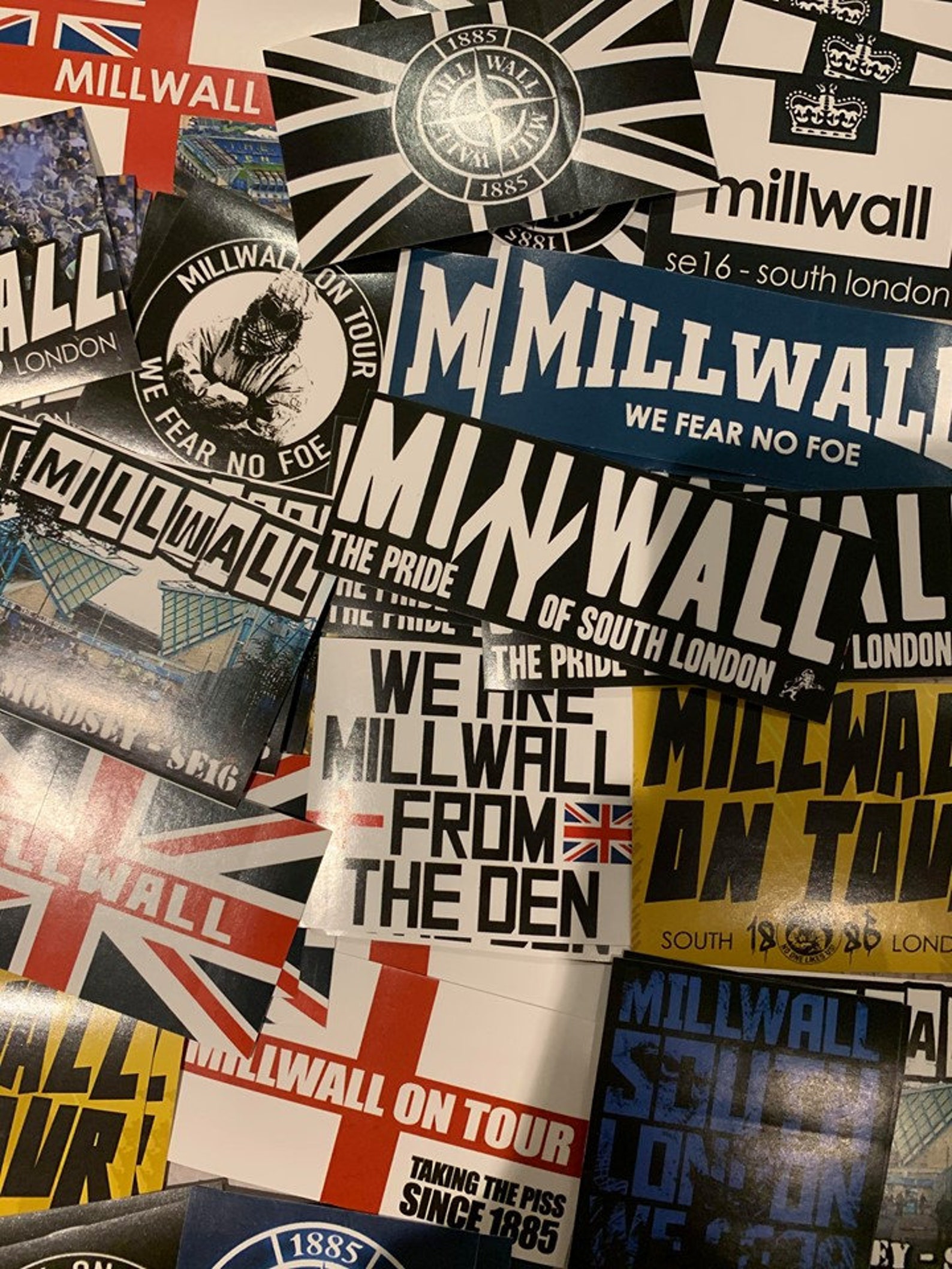 100 X Milwall Stickers Based on Poster Shirt Scarf Pin Badge - Etsy UK