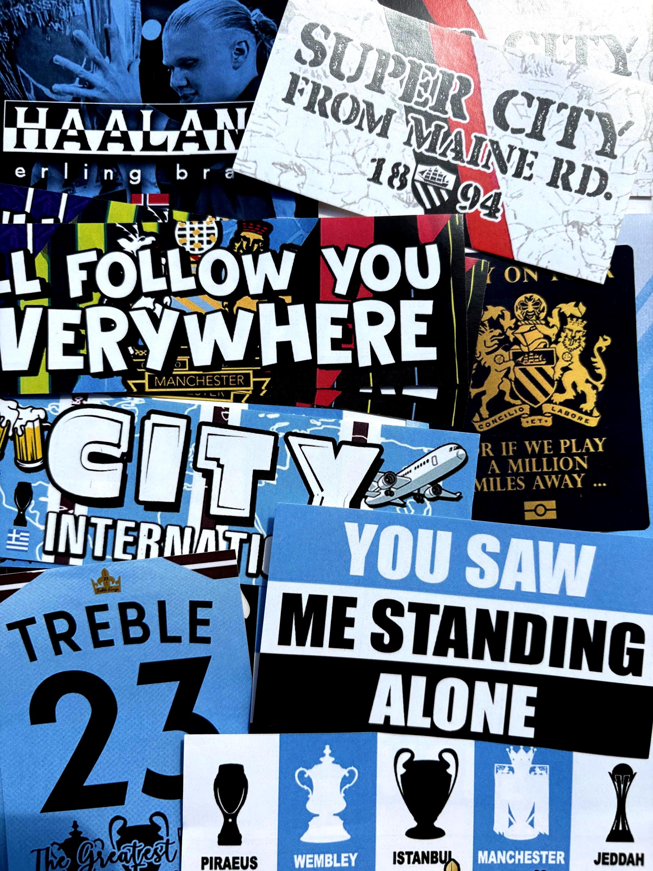 100 X Manchester City Stickers - Based on MCFC Rodri Istanbul South ...
