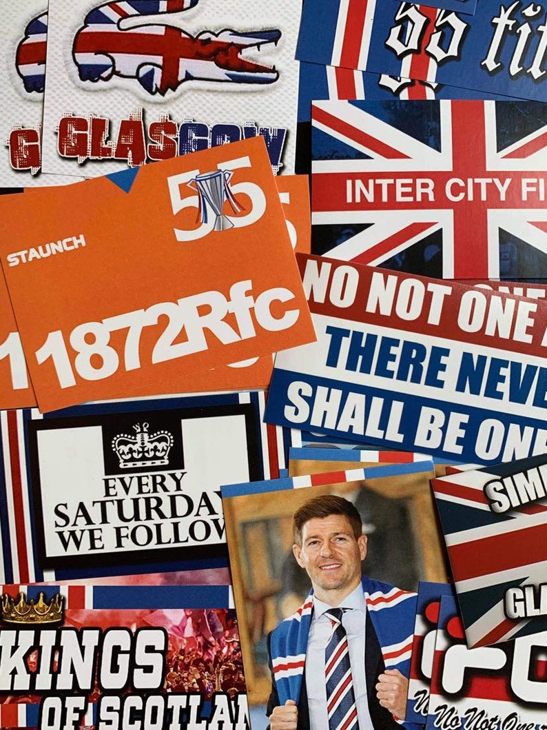 100 X Glasgow Rangers Stickers Based on Ultras Shirt Adidas - Etsy