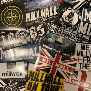 100 X Milwall Stickers - Based on Poster Shirt Scarf Pin Badge ...
