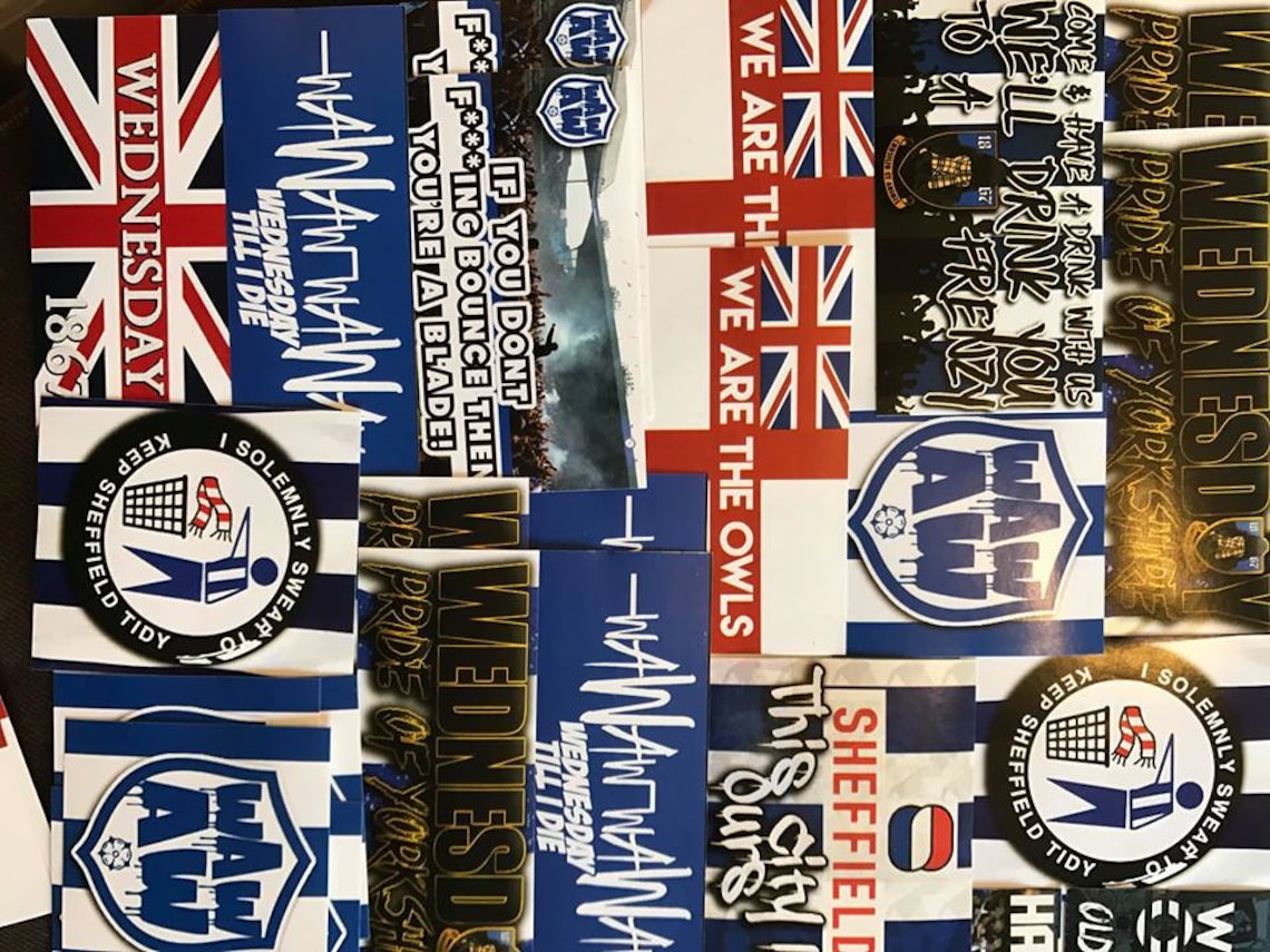 100 x Sheffield Wednesday Stickers Based on SWFC Flag Arctic | Etsy