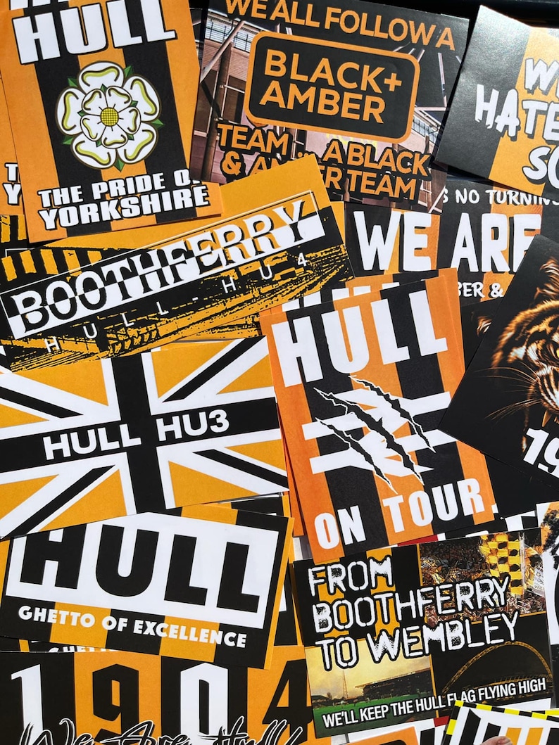 100 X Hull City Stickers - Based on Boothferry Tigers Poster Football ...