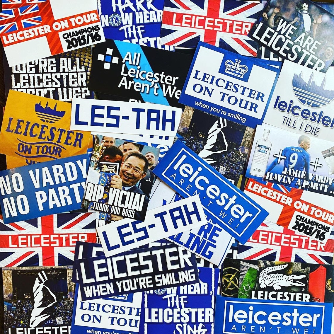 100 X Leicester City Stickers LCFC Foxes Based on Ultras | Etsy
