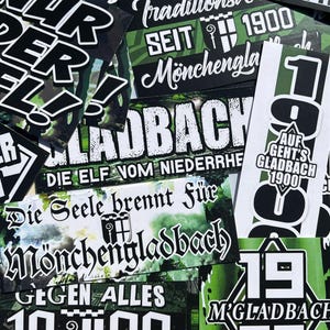 100 X Borussia Mönchengladbach Stickers Inspiriert Von BMG Aufkleber ...