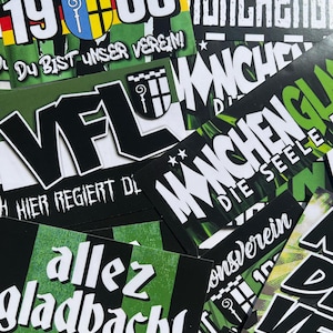 100 X Borussia Mönchengladbach Stickers Inspiriert Von BMG Aufkleber ...