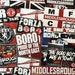 100 X Middlesbrough Stickers Based on Poster Shirt Scarf Pin Badge ...