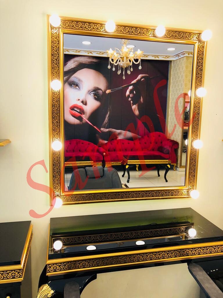 Gold Makeup Vanity Gold Makeup Vanity With Mirror Gold - Etsy