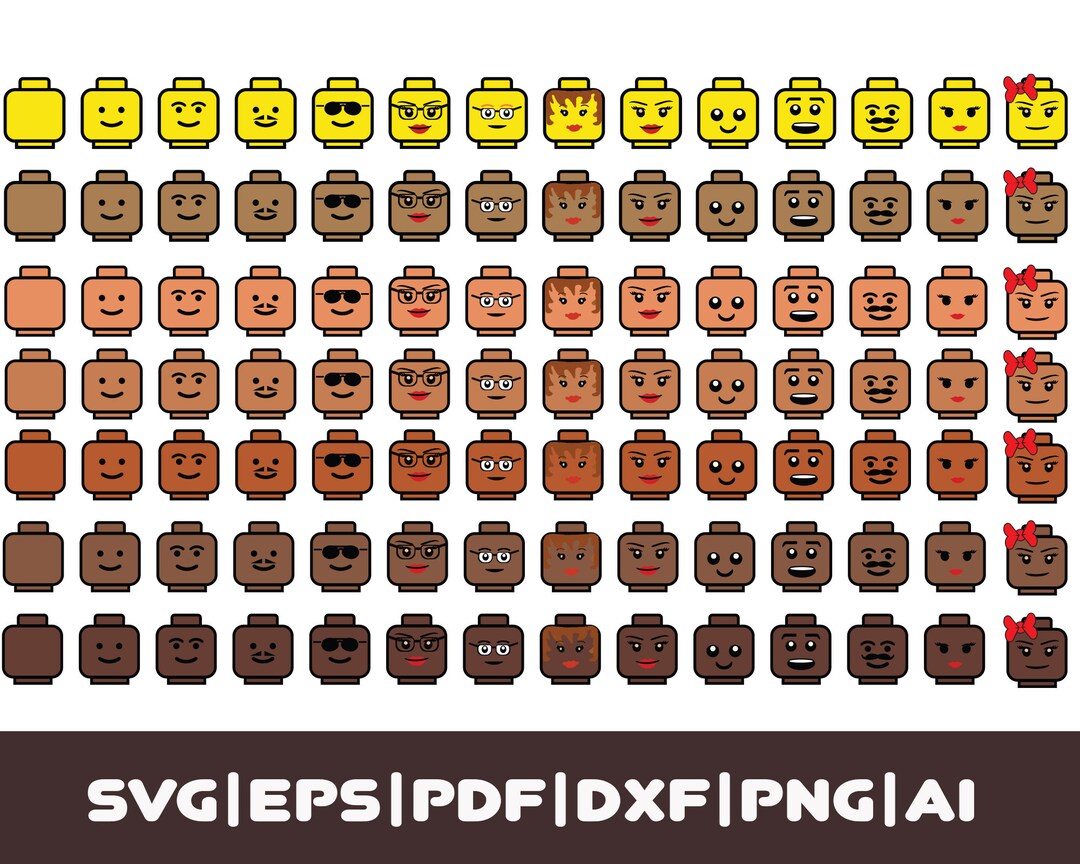 Construction Brick | Toy Head | Brick Builder Head | Children's Party ...