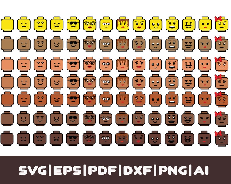 Construction Brick | Toy Head | Brick Builder Head | Children's Party ...