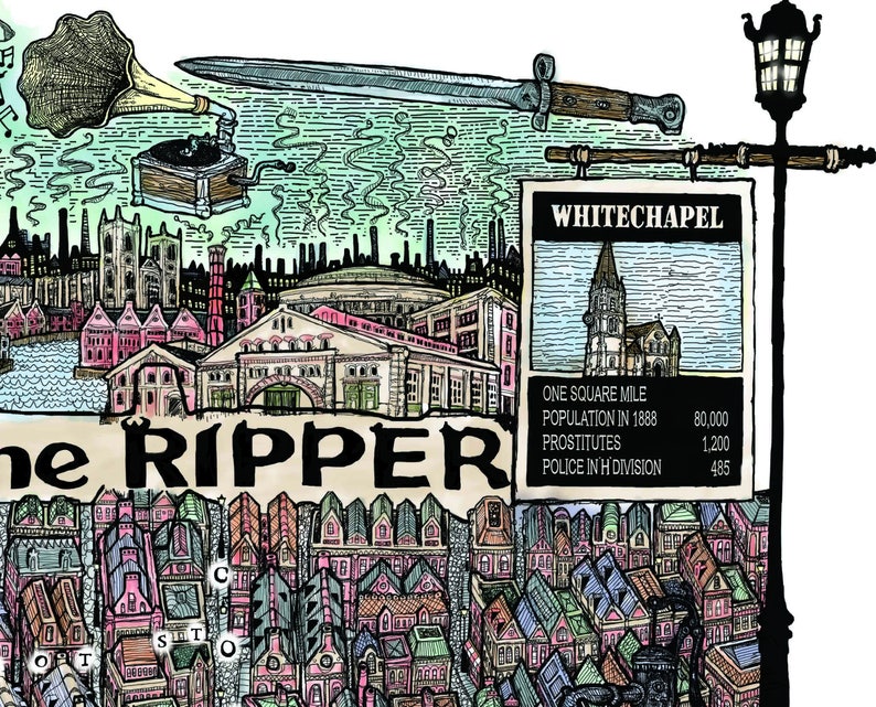 Jack the Ripper Map - Etsy UK