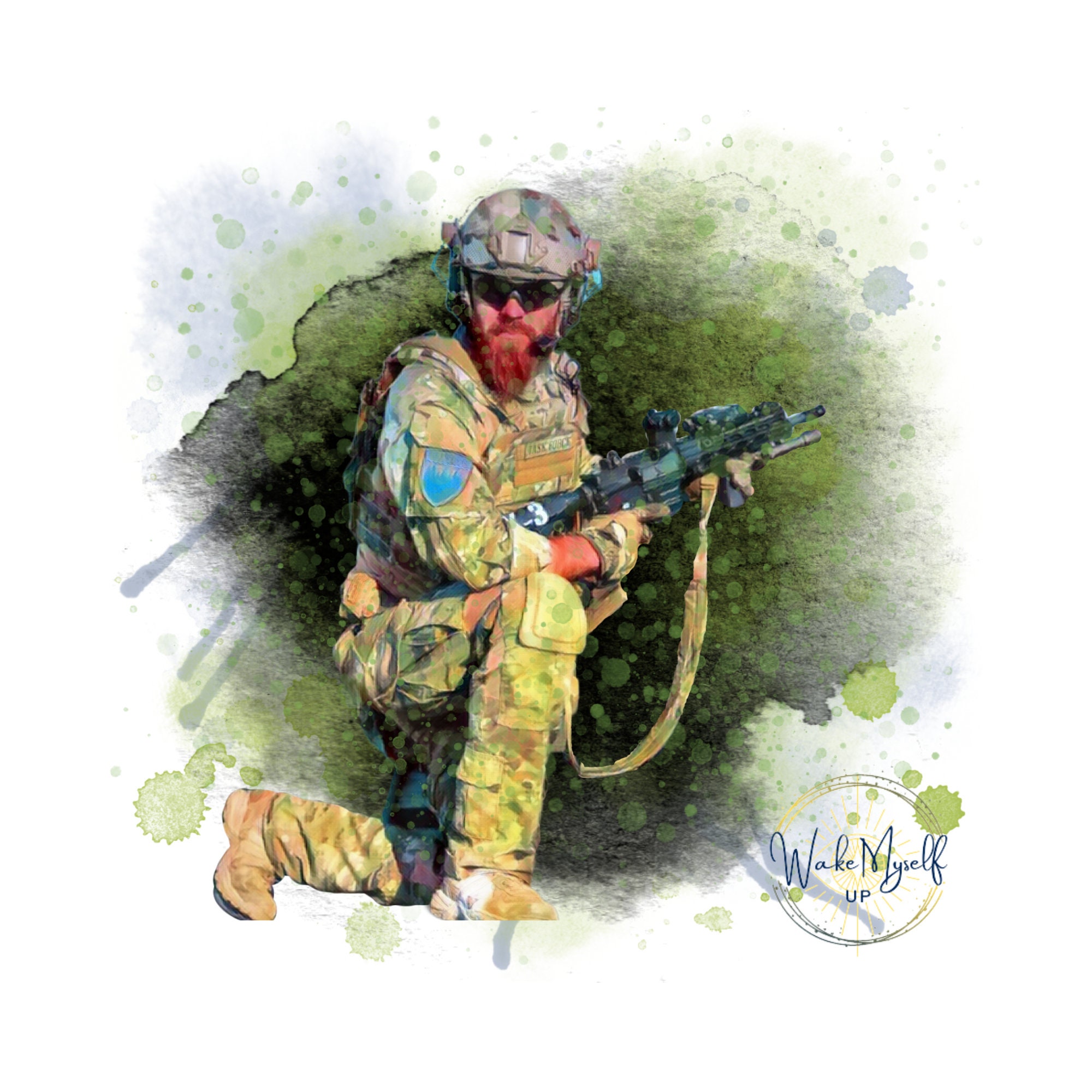 Military Watercolor Portrait From Photo, Personalized Military Gift ...