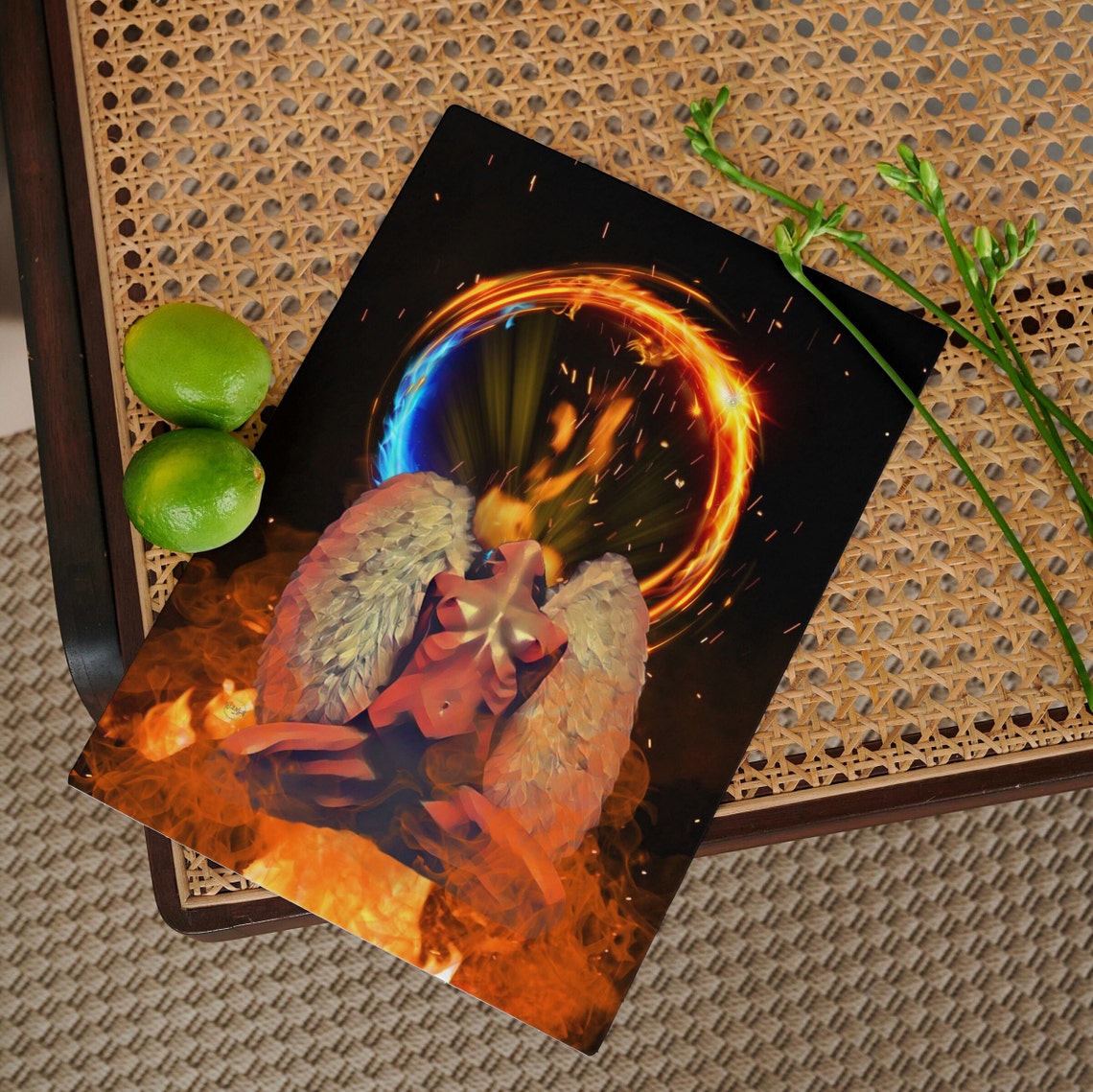 FIRE ANGEL Poster, Angel Artwork, Divine Feminine, Spiritual Art ...