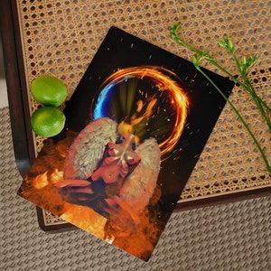 FIRE ANGEL Poster, Angel Artwork, Divine Feminine, Spiritual Art ...