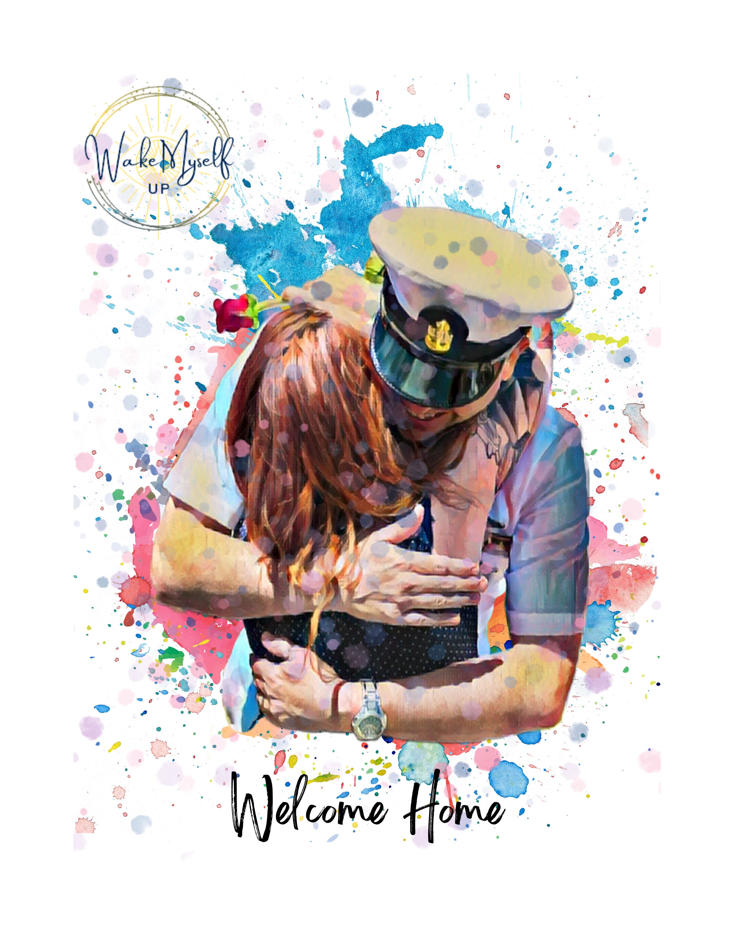 Military Watercolor Portrait From Photo, Personalized Military Gift ...