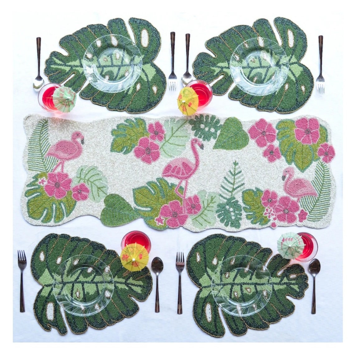 Flamingo Table Runner Summer Table Runner Flamingo Home - Etsy UK