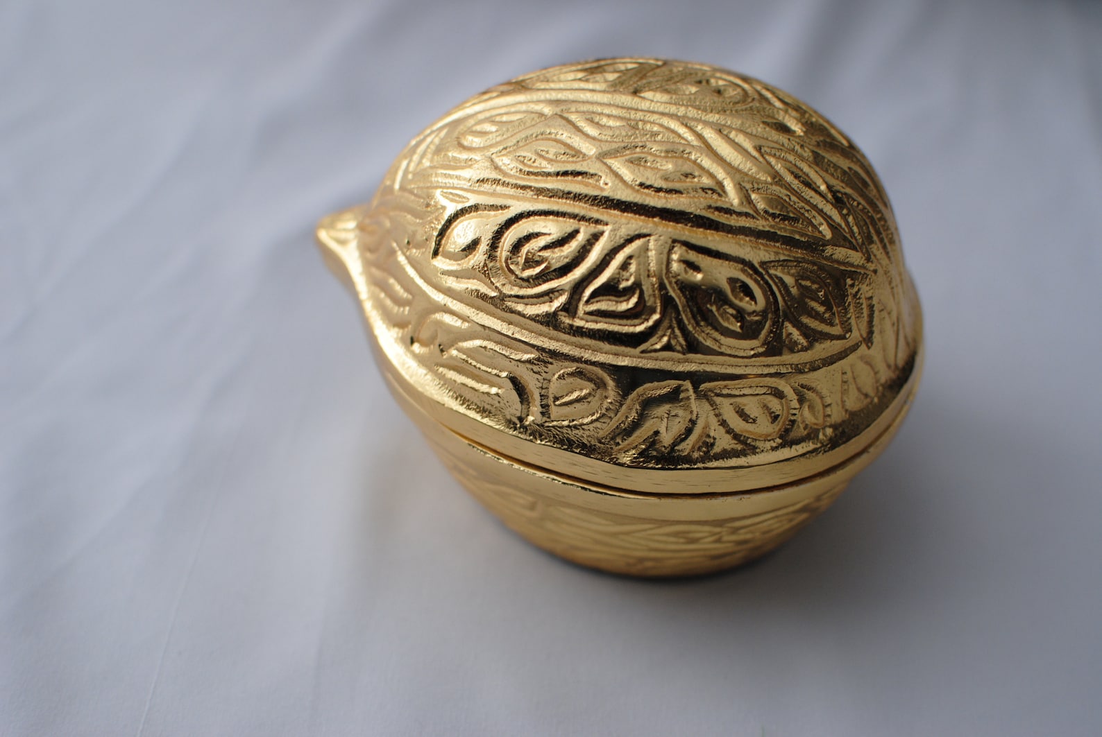 Key dish Trinket bowl gold walnut shaped Trinket bowl Gold | Etsy