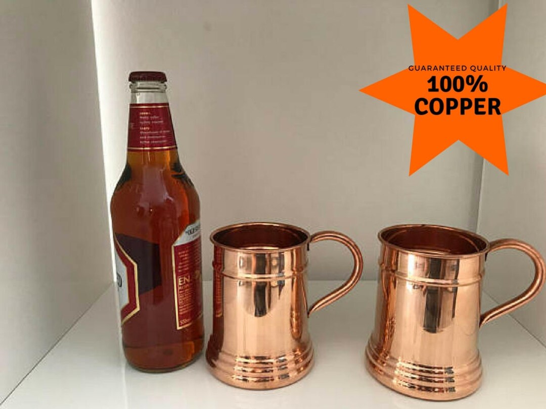 Original Copper Mugs, Solid Copper Cups, Moscow Mule Beer Mugs, Beer ...