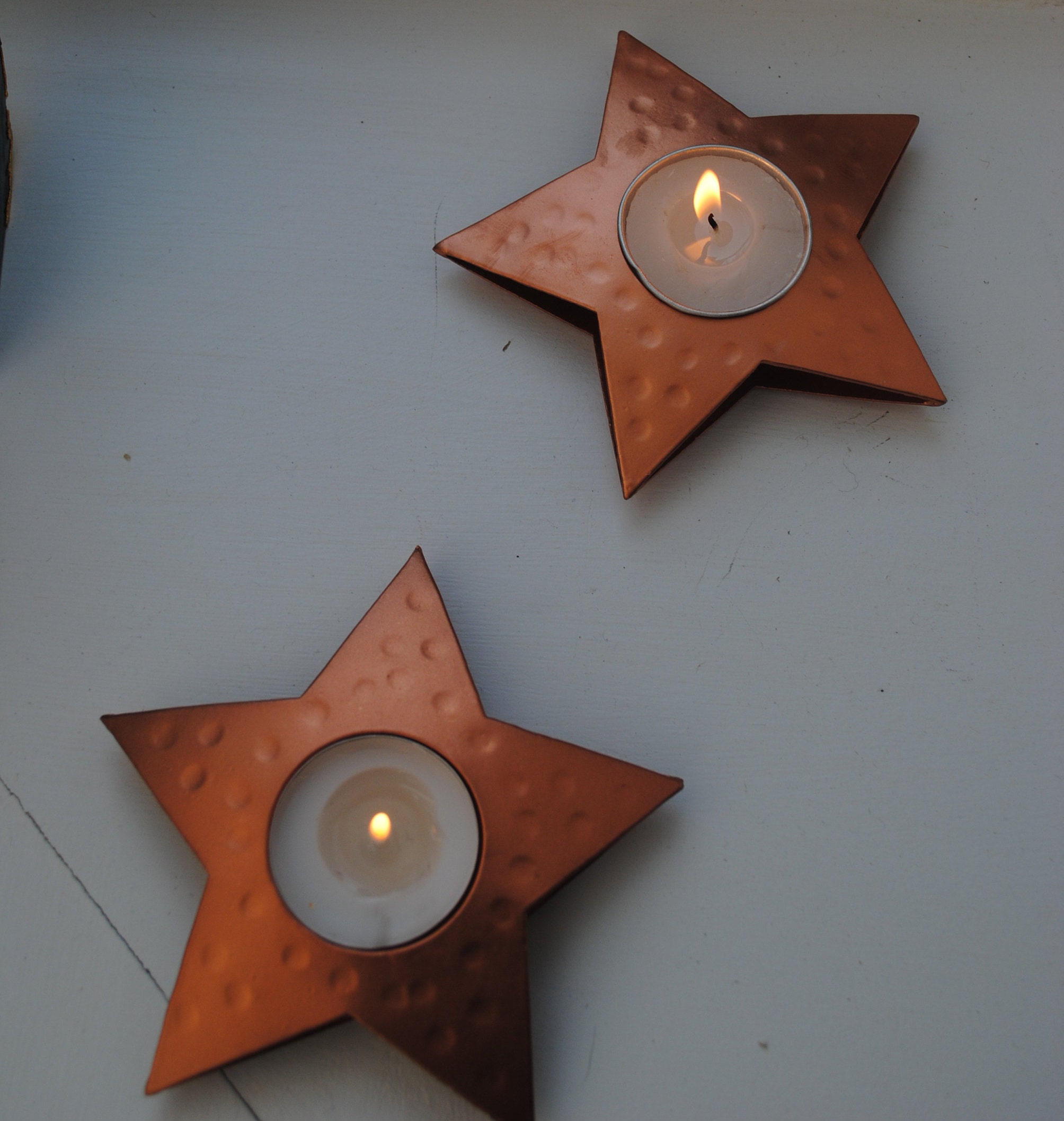 Copper Star Shaped Tea Light Holder Copper Tea Light Holder - Etsy UK