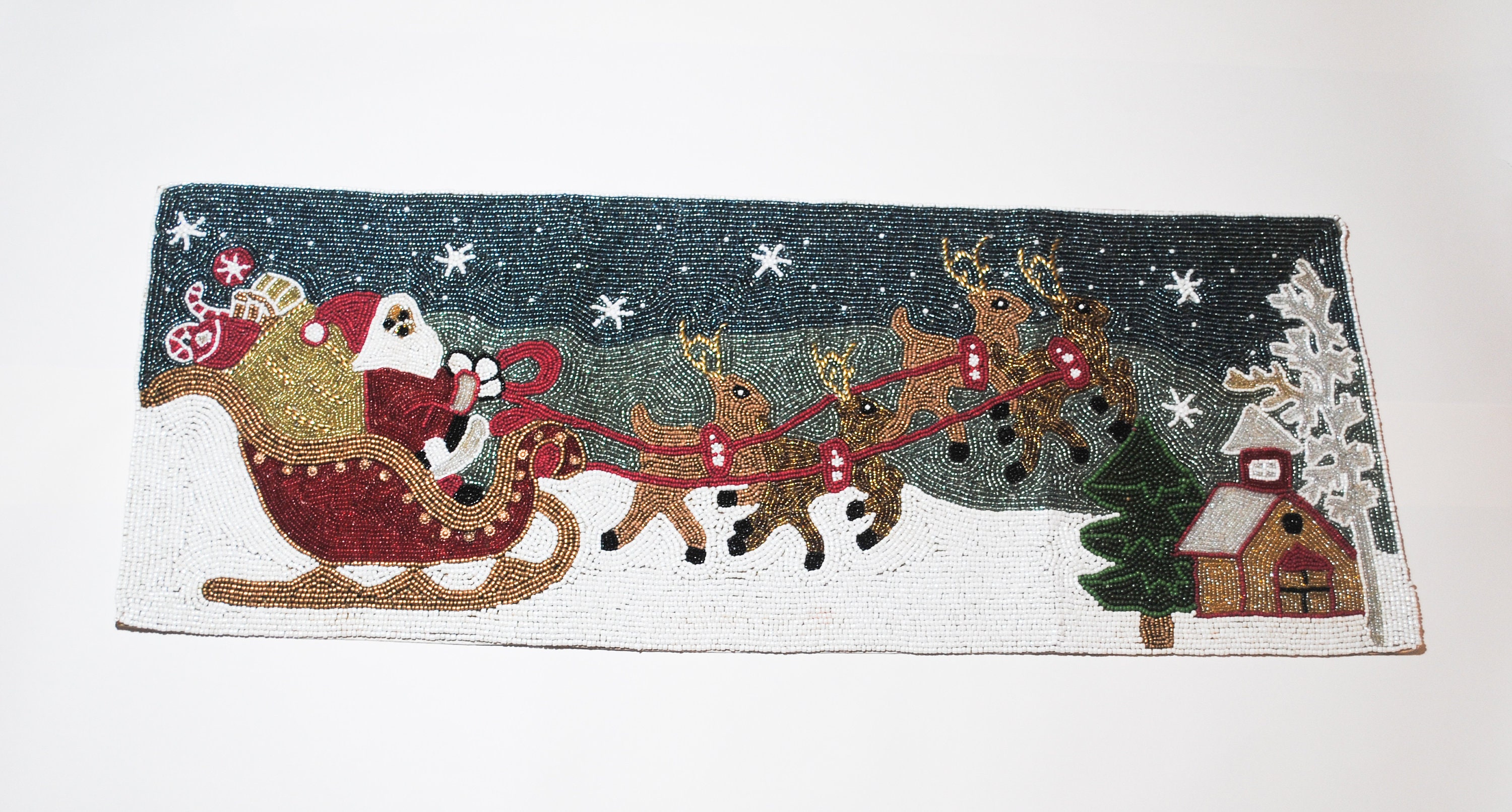 Christmas Table Runner Santa Theme Table Runner Festival - Etsy UK