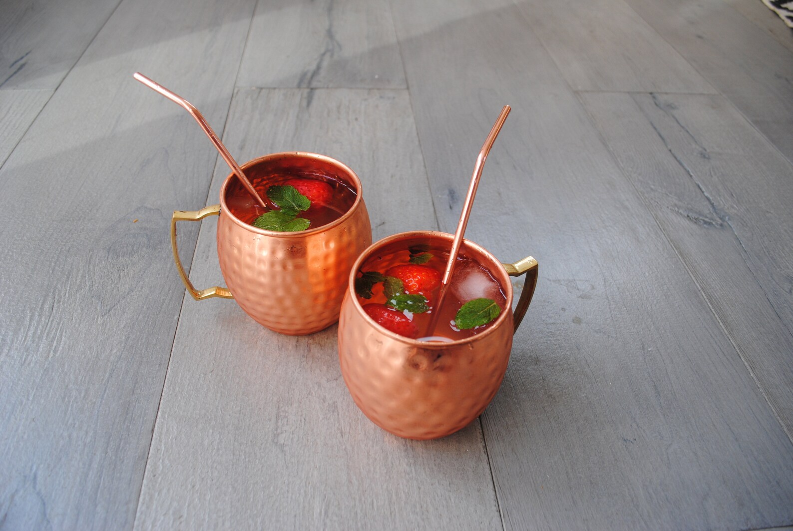 Pure Copper Mugs, Copper Cups, Moscow Mule Beer Mugs, Beer Mug, 100% ...