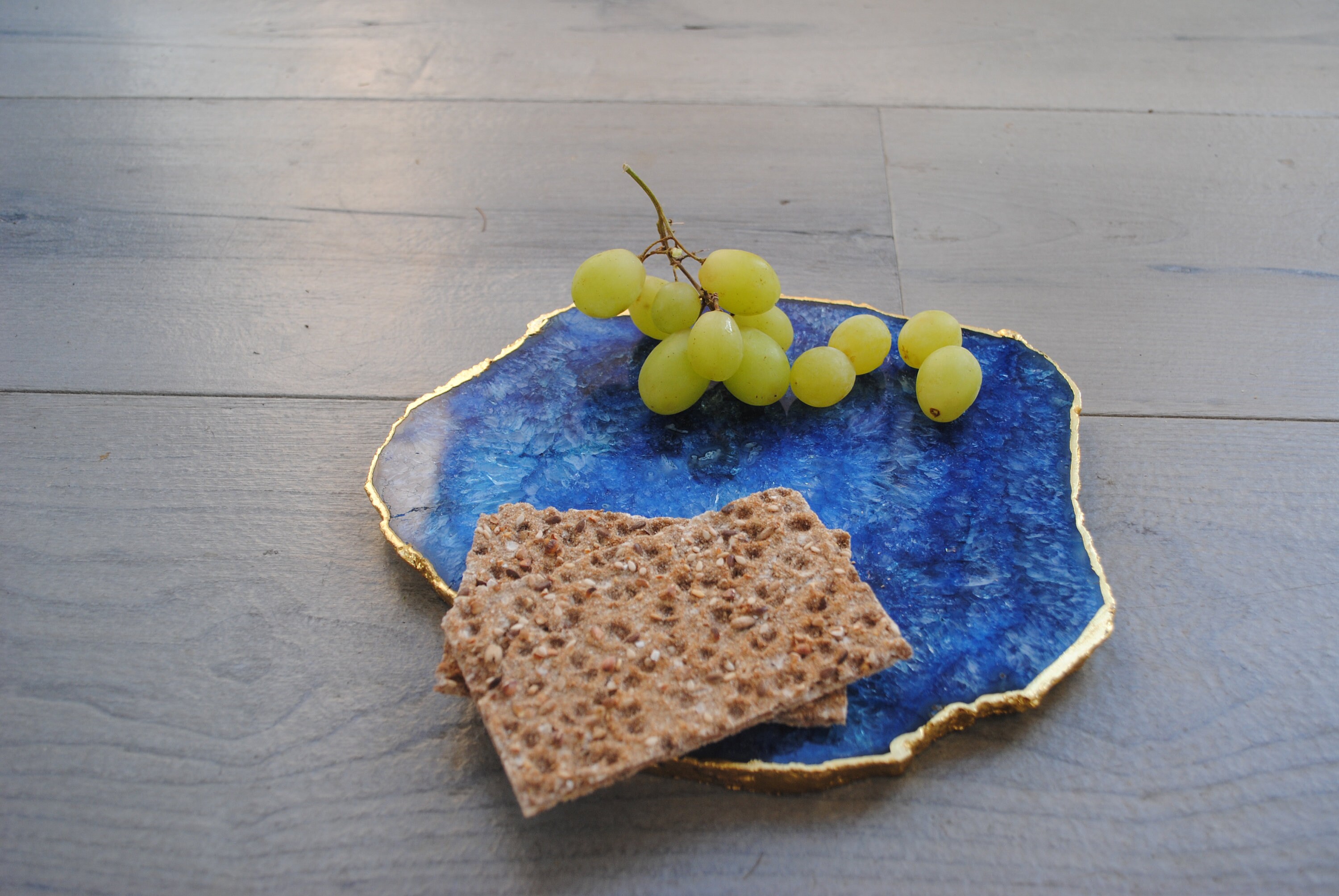 Blue Agate cheese board agate platters natural cheese board | Etsy