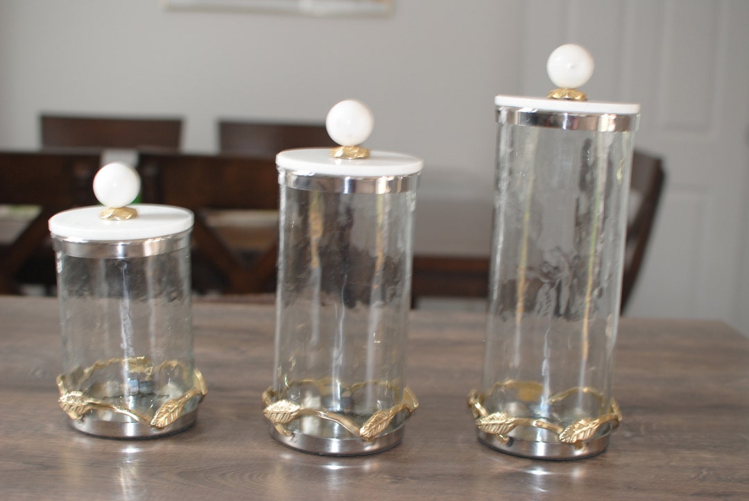 Gold Kitchen Canisters, Kitchen Storage, Modern Canisters for Storage ...