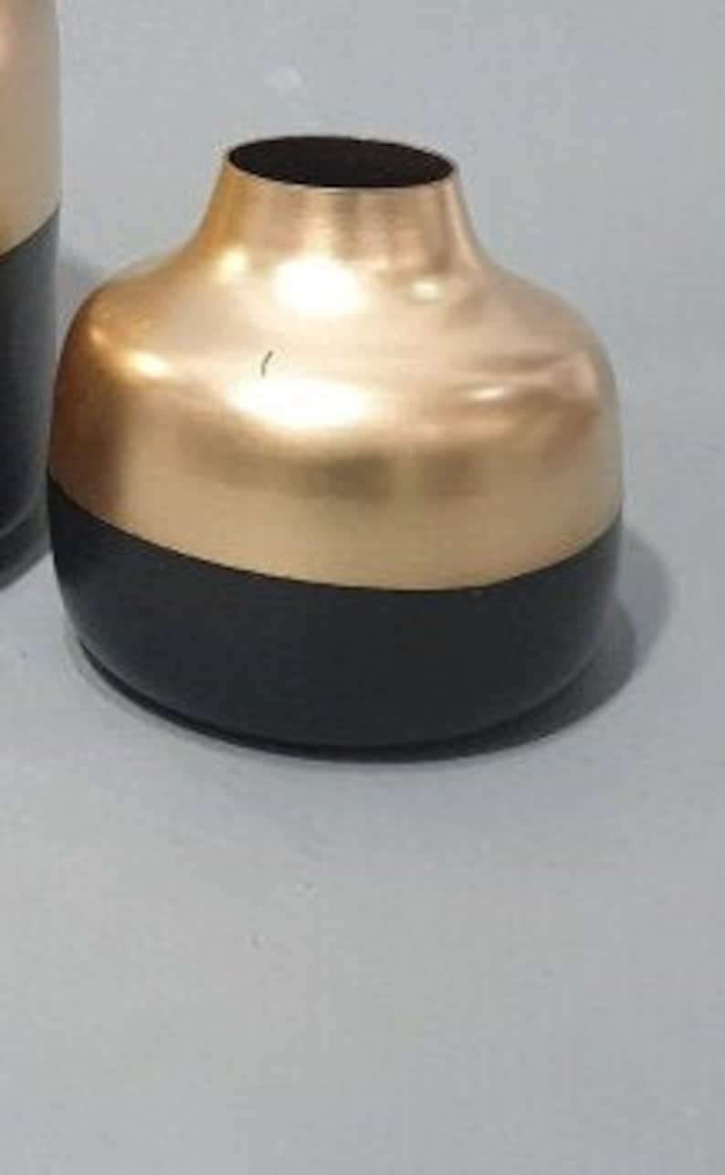 Gold Vases Gold and Black Vase Gold Flower Decor Gold - Etsy