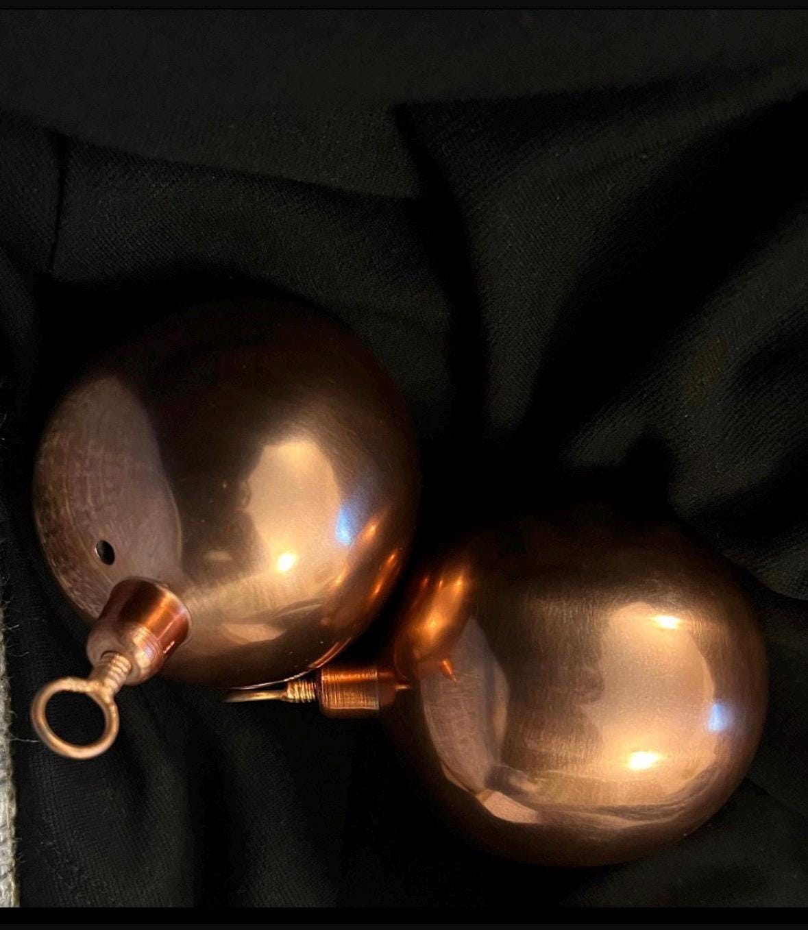 Copper Hanging Balls, Christmas Baubles, Copper Christmas Ornament ...