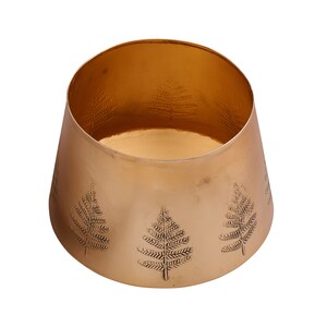 Gold Planter With Leaf Design, Indoor Gold Plant Pots, Outdoor Golden ...
