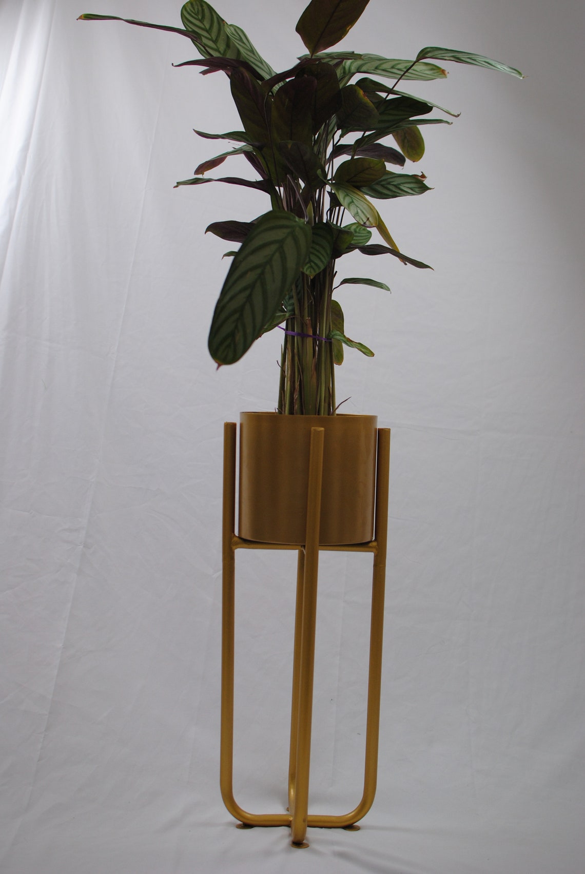 Gold Planters With Stand Garden Planters Gold Planters and | Etsy