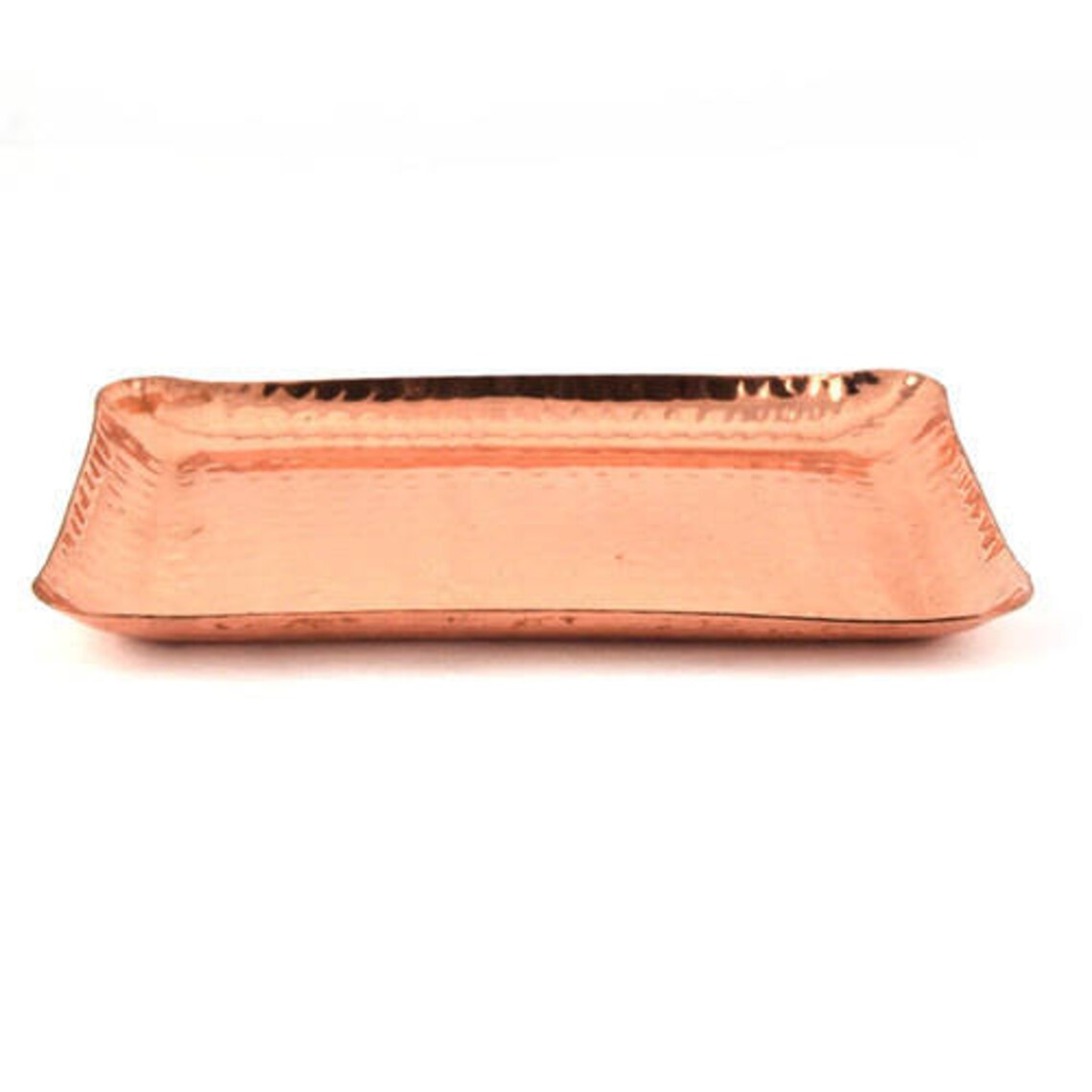 Pure Copper Tray Rectangle, Hand Hammered Copper Tray, Rectangle Copper ...