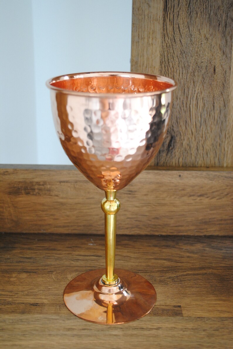 Copper Wine Glass Wine Glass Anniversary Gift Wedding Gift - Etsy