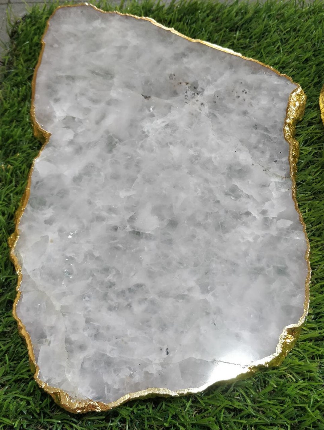 White Agate Cheese Board, Agate Platters, Natural Cheese Board, White ...