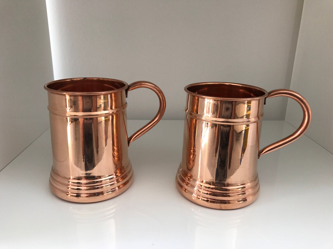 Original Copper Mugs Solid Copper Cups Moscow Mule Beer - Etsy UK