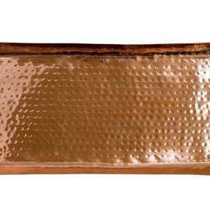 Pure Copper Tray Rectangle, Hand Hammered Copper Tray, Rectangle Copper ...