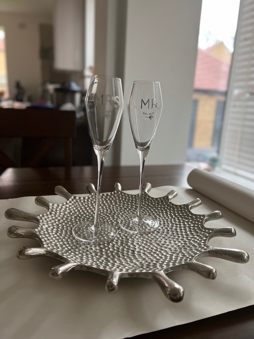 Silver Serving Tray, Decorative Trays for Coffee Tables, Decorative ...