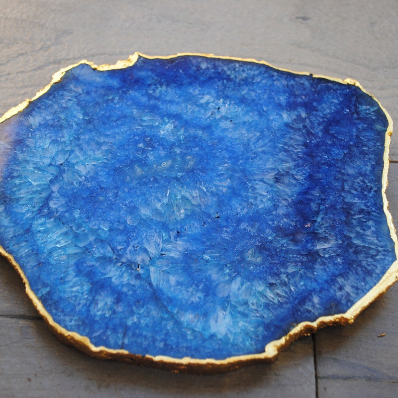 Blue Agate Platter - Etsy