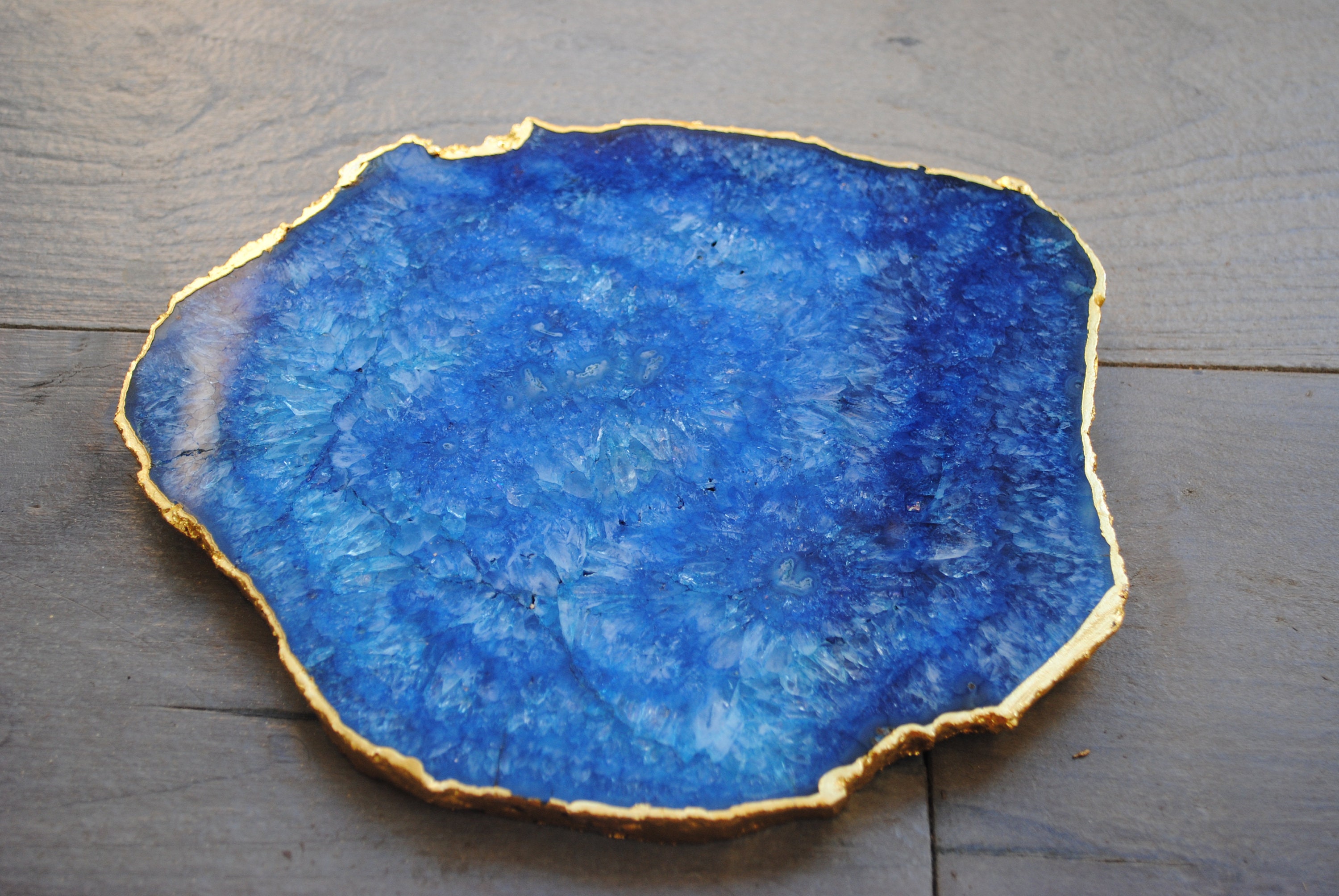 Blue Agate cheese board agate platters natural cheese board | Etsy