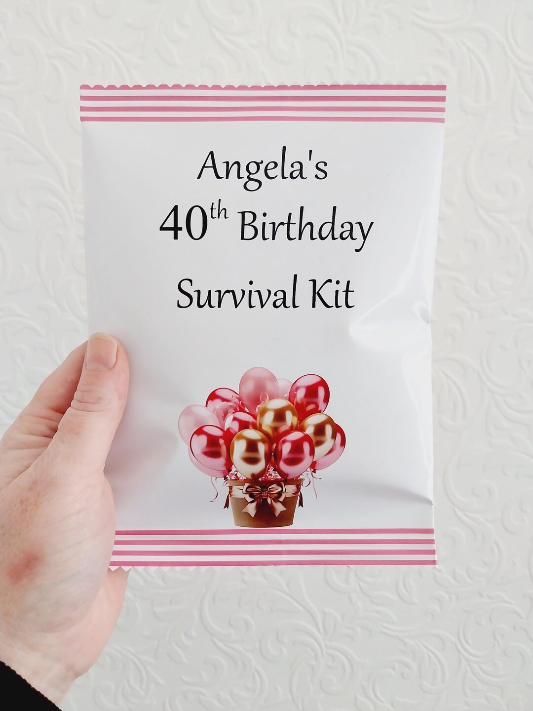 Personalised 40th Birthday Survival Kit: Novelty Gift, Includes ...