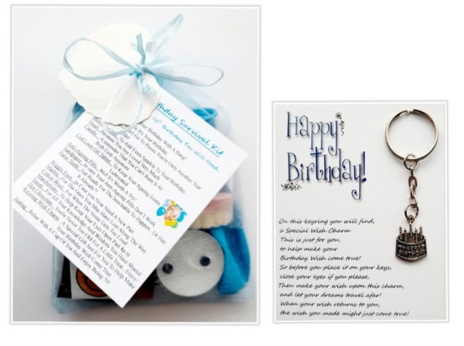 70th Birthday Survival Kit Pink or Blue A Fun Novelty - Etsy UK