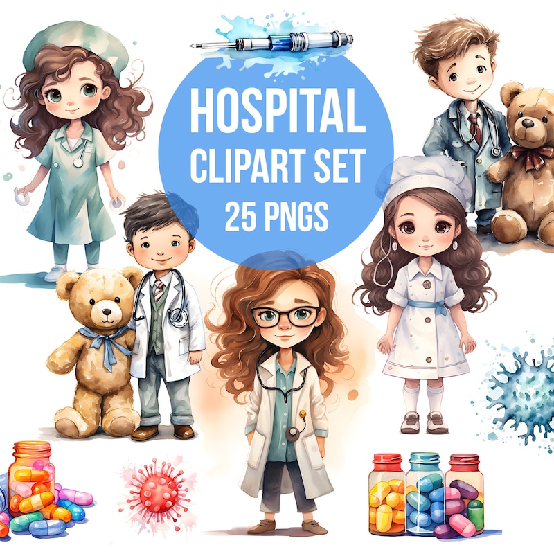 Hospital Clipart - Etsy