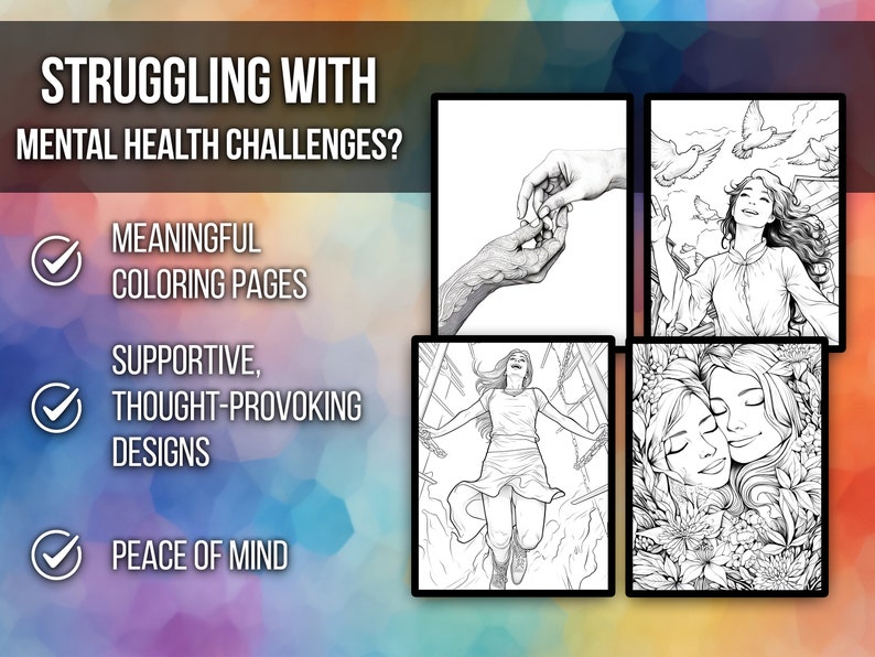 20+ Coloring Pages for Emotional Wellness, Mental Health Challenges ...