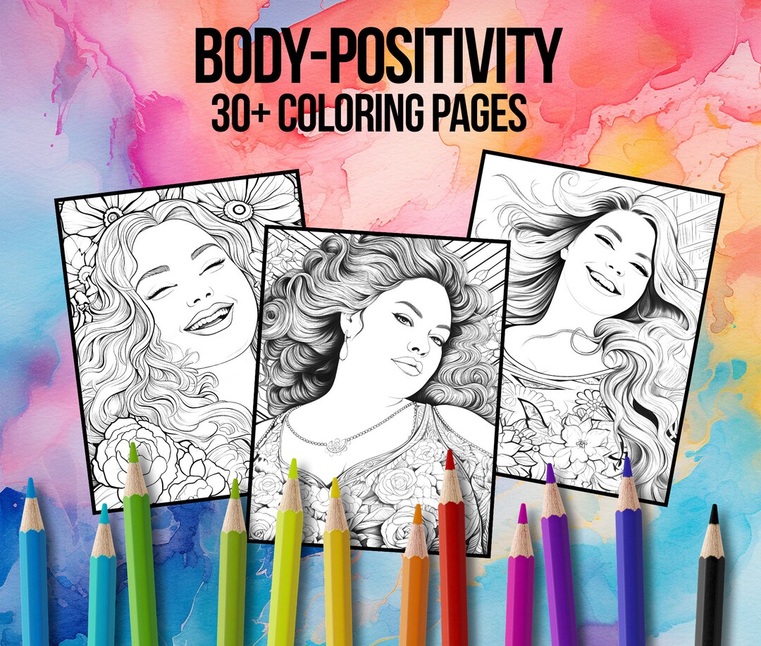 30+ Coloring Pages About Body Positivity, Celebrating Plus-size Beauty ...