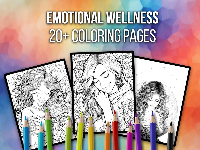 20+ Coloring Pages for Emotional Wellness, Mental Health Challenges ...
