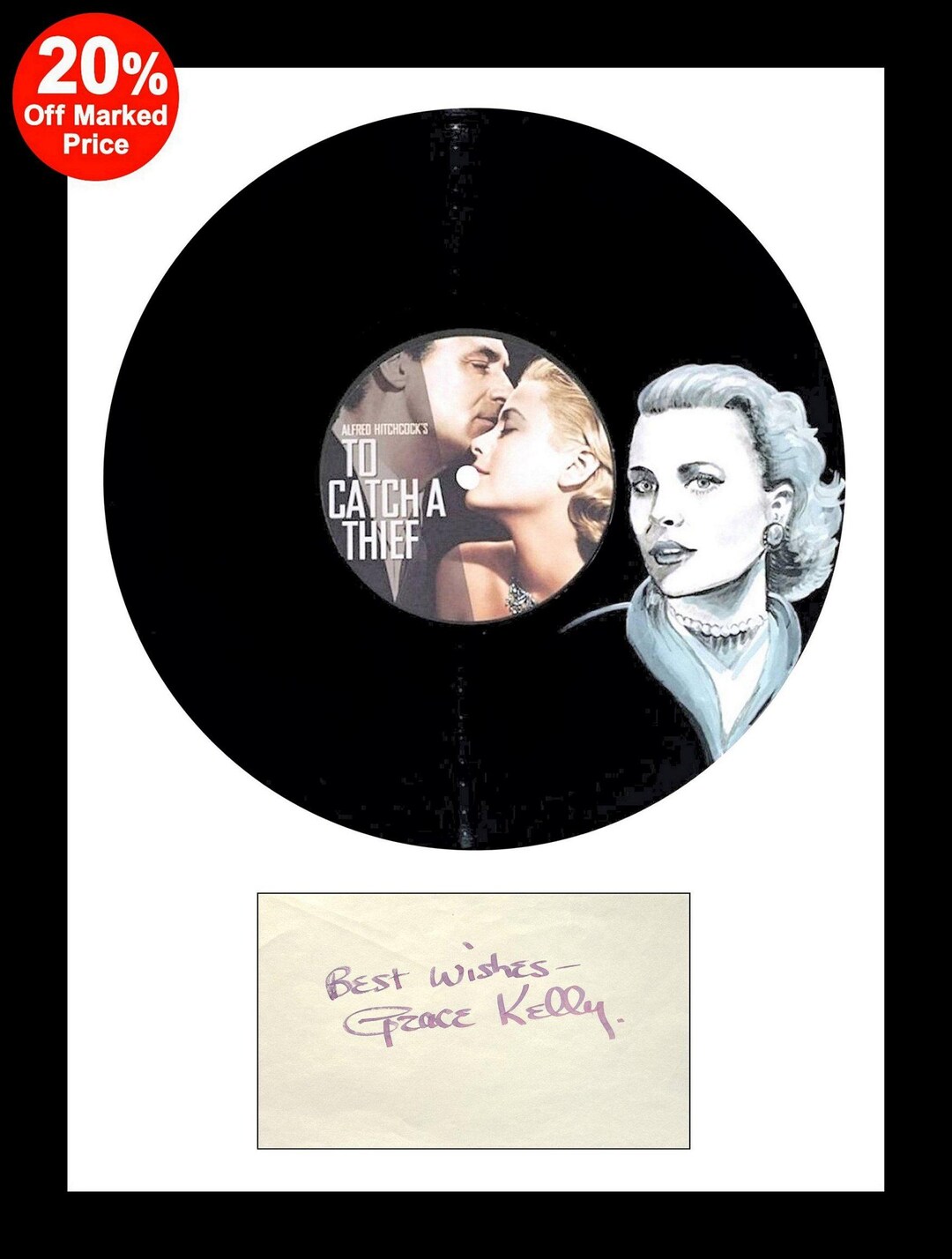 Grace Kelly Authentic Hand Signed Autograph With Hand Painted Vinyl - Etsy