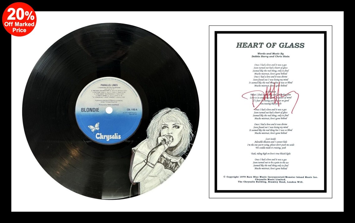Blondie Debbie Harry Authentic Hand Signed Autograph With Hand Painted ...