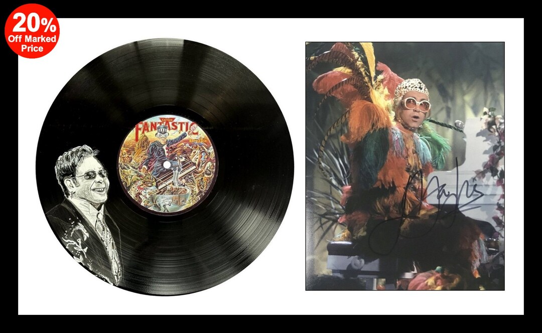 Elton John Rock Legend Authentic Hand Signed Autograph With Hand ...
